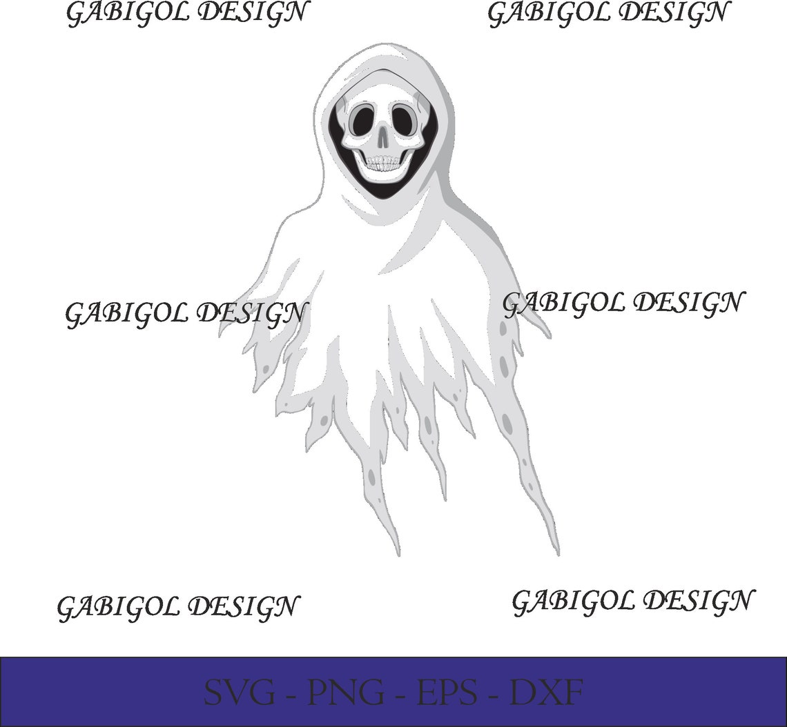 Ghost Svg, Ghost Clipart, Scary Ghost Svg, White Scary Ghost-png,svg ...