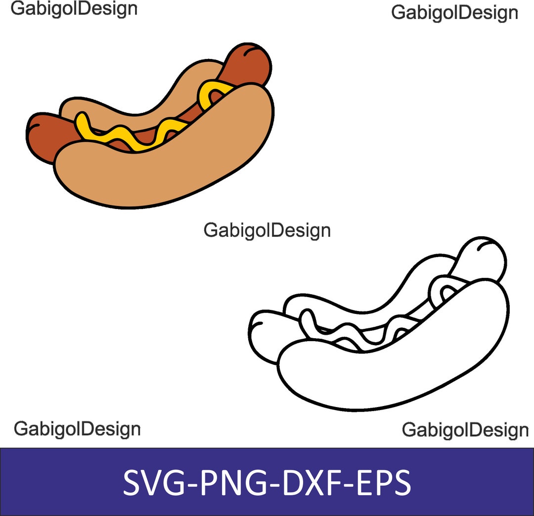 Hot Dog SVG, Hot Dog Cut File, Hot Dog Clipart, Hot Dog Download ...
