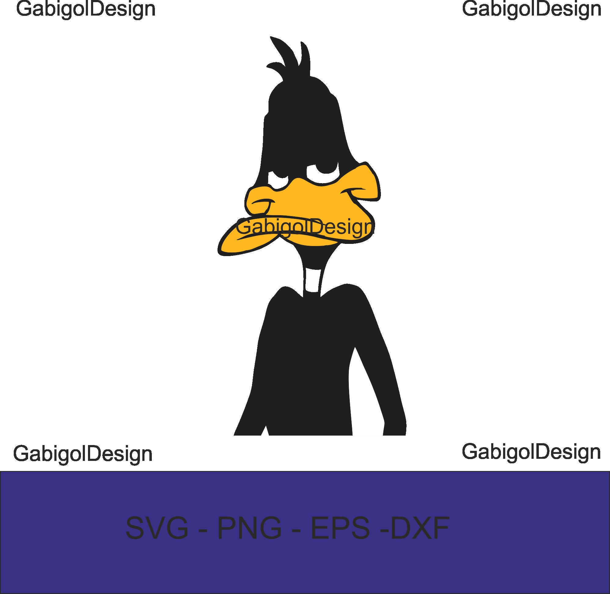 Daffy Duck SVG 1, Svg, Dxf, Cricut, Silhouette Cut File, Instant ...