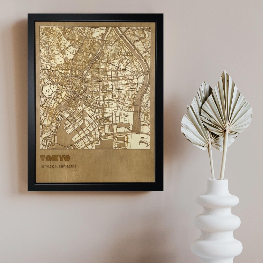 Woodmaps Custom Wooden Map Cities - Laser Cut Wood City 3D Maps - Gift ...
