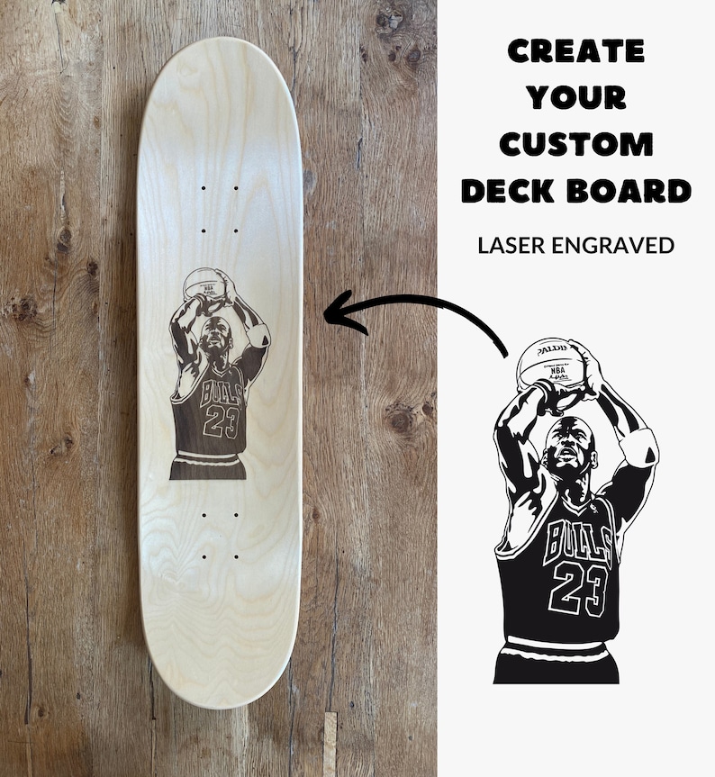 Laser Engraved Skateboard Deck Wall Decoration Customization - DIY Art ...