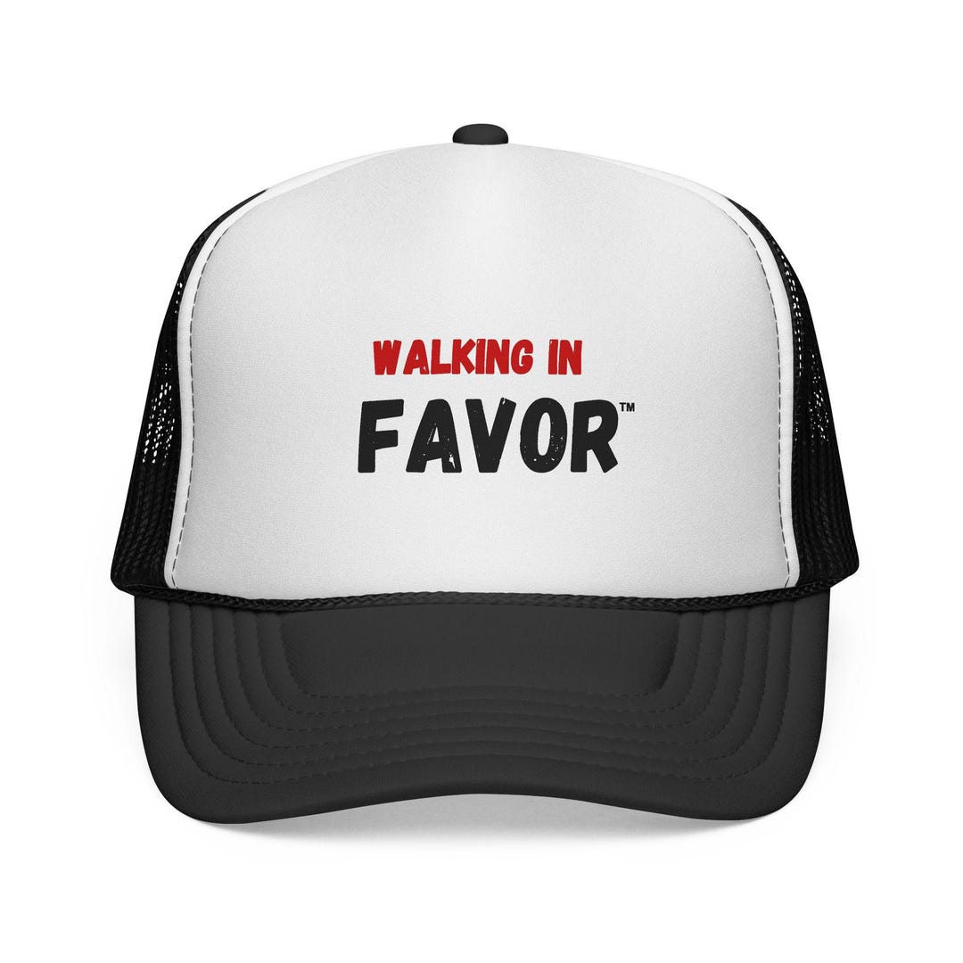 Walking in Favor Trucker Cap | Mesh Back Baseball Hat - Etsy