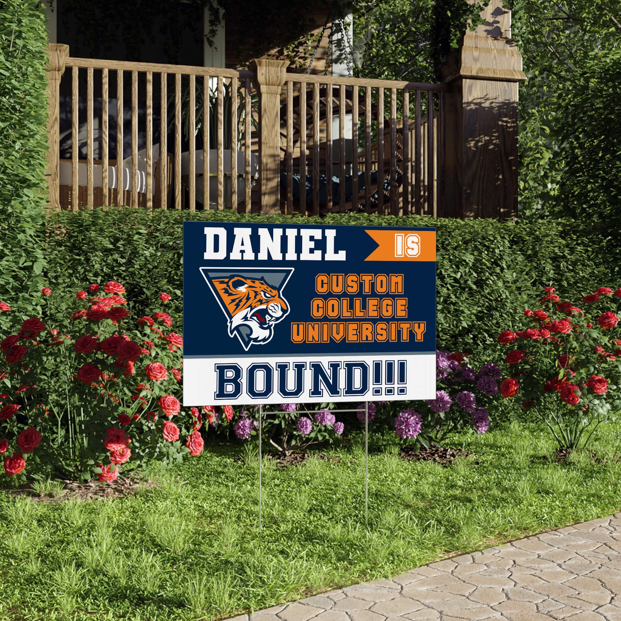 College Bound Yard Sign/college Logo Sign/custom College Yard Sign ...