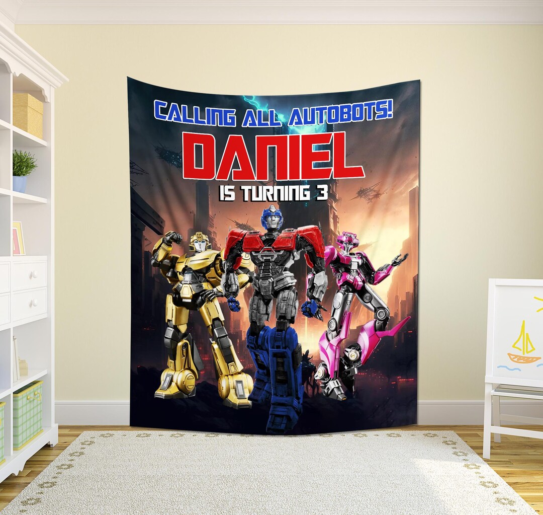 Transformers Birthday Party Backdrop/transformers Birthday Banner ...