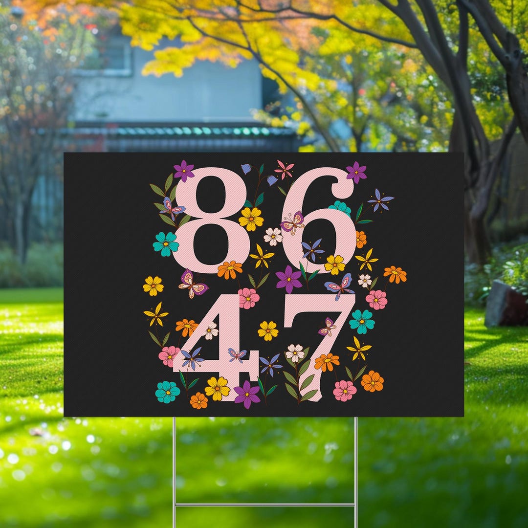 8647 Yard Sign With H Stake, Subtle Anti Fascism, the Only Minority ...