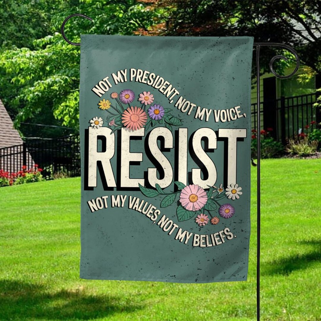 Floral Resist Flag/wildflower Protest Flag/civil Rights Social Justice ...