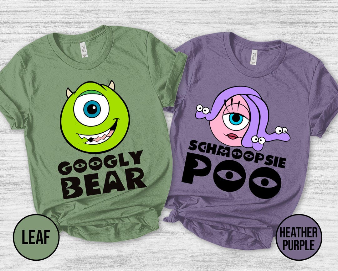 Googly Bear and Schmoopsie Poo Couple Shirt/monstersinc Inspired ...