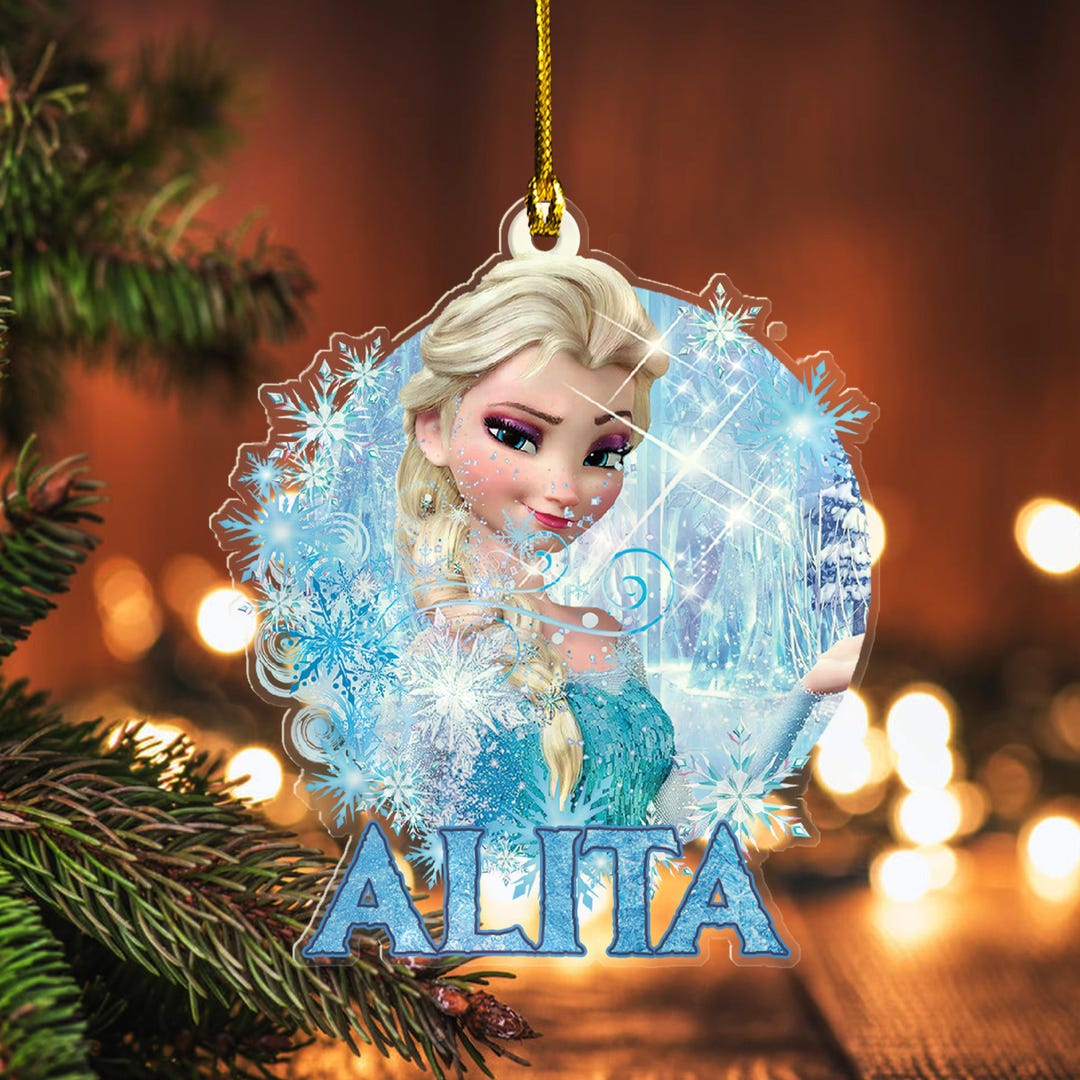 Elsa Frozen Christmas Ornament, Princess Elsa & Anna Ornament, Sisters ...