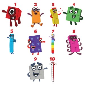 Numberblocks Birthday Shirt/personalized Numberblocks Family Birthday ...