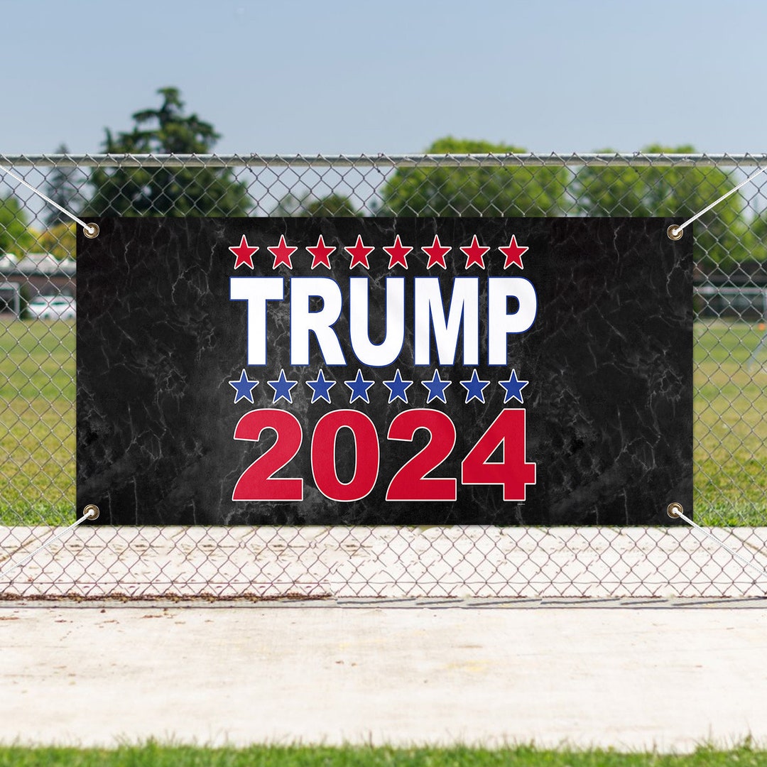 Trump 2024 Banner Election Backdrop, President, Political, Let's Go ...