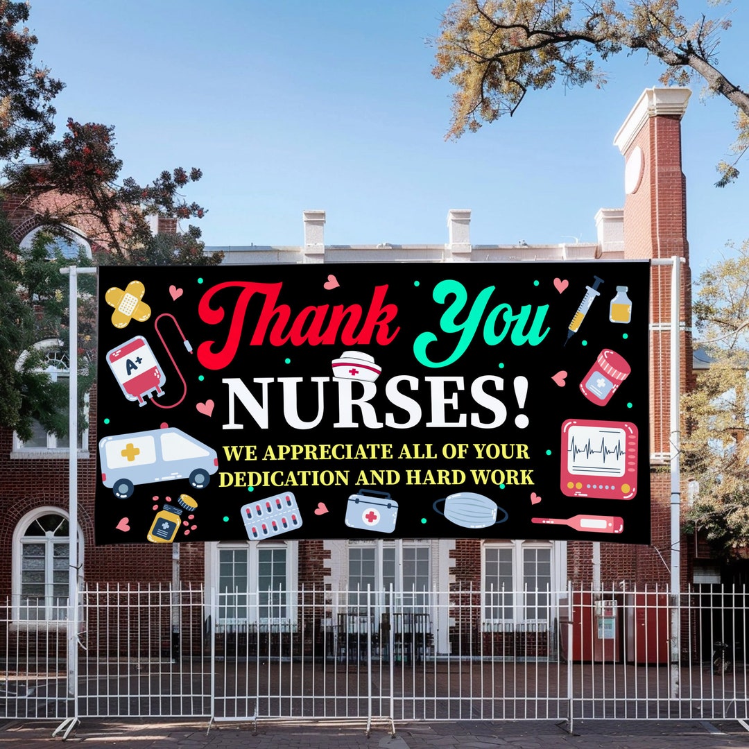 National Nurses Week Appreciation Banner Nurse Appreciation Day Sign ...