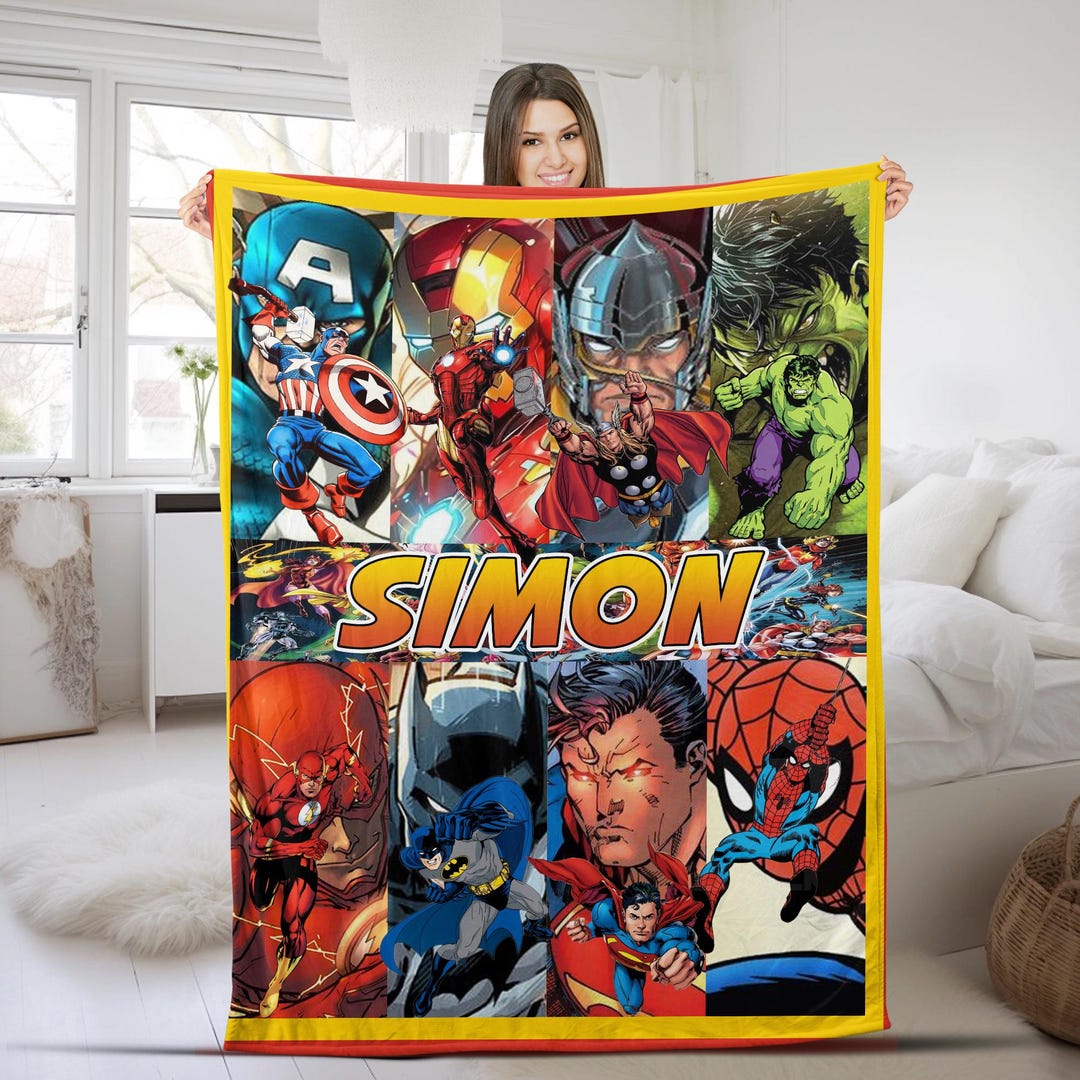 Personalized Disney Marvel Superhero Blanket/marvel Avengers Blanket ...