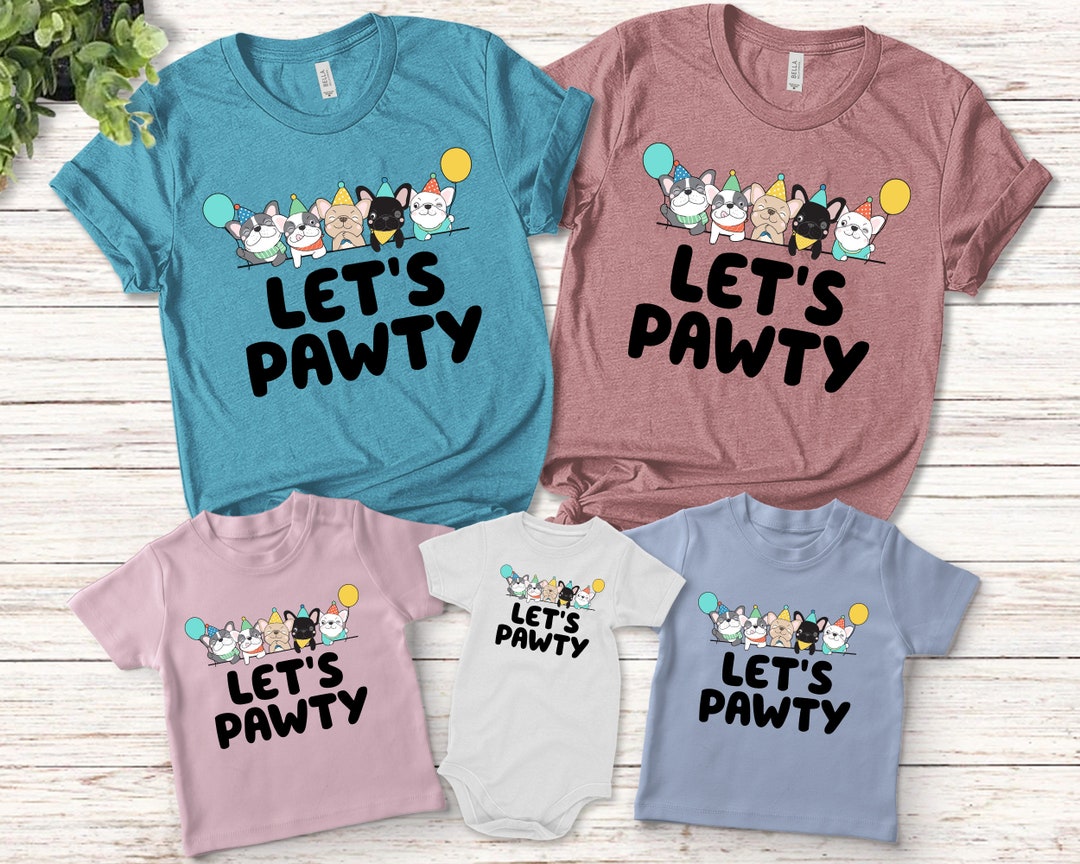 Let's Pawty Dog Birthday Shirt, Dog Shirt, Puppy Birthday, Dog Lover ...