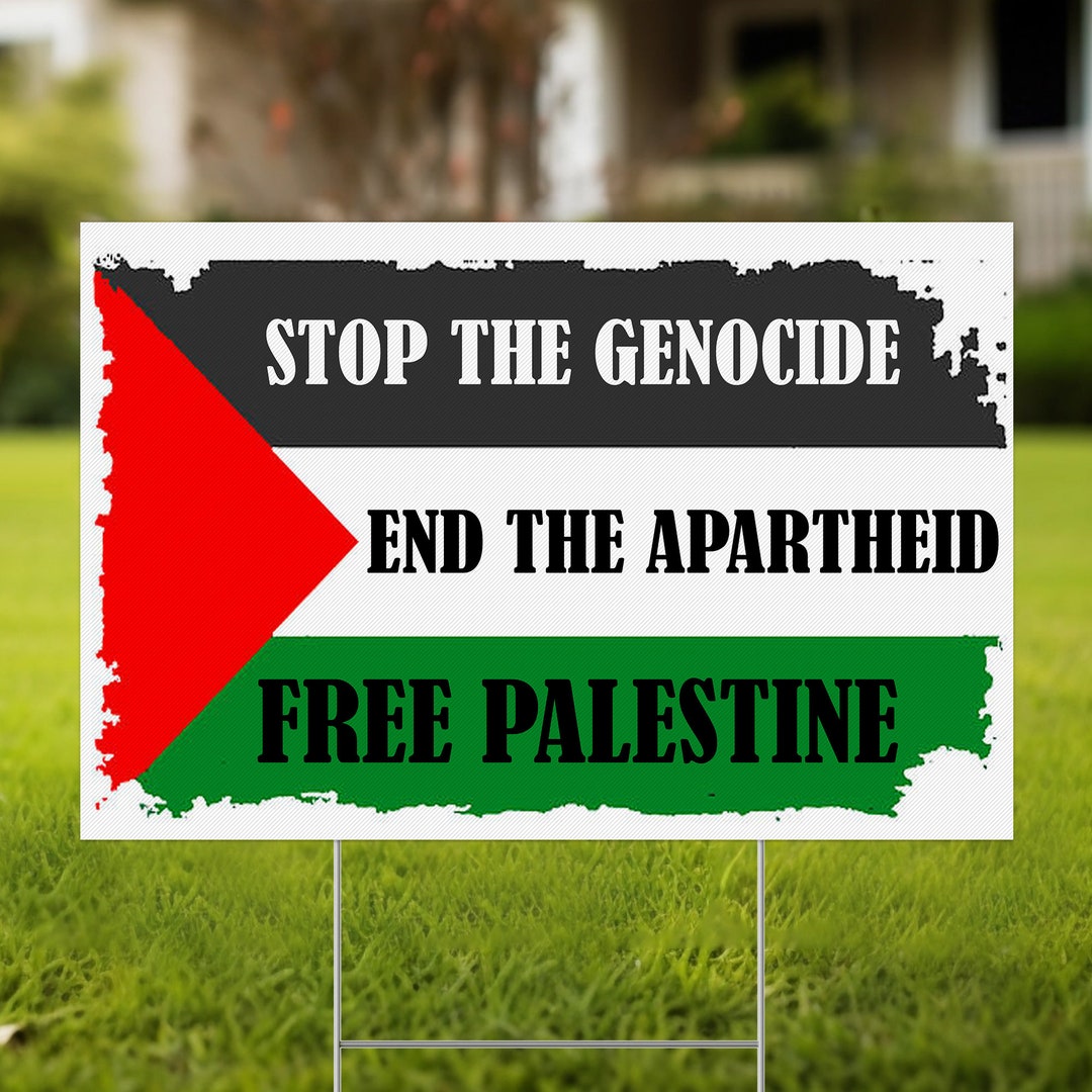 Stop the Genocide Free Palestine Yard Sign With H Stake, Peace Yard ...