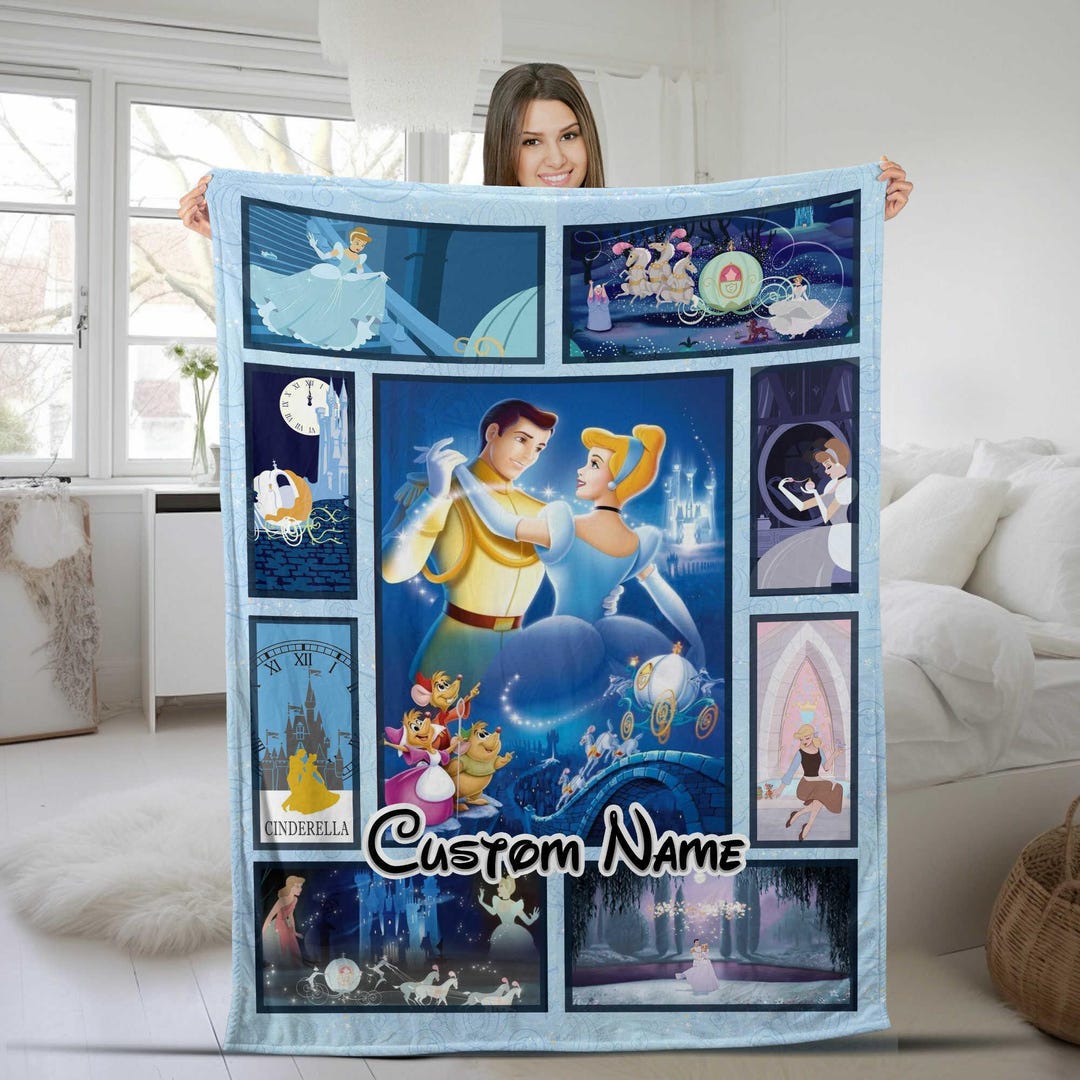 Disney Cinderella Blanket Cinderella Princess Fleece Blanket Princess ...