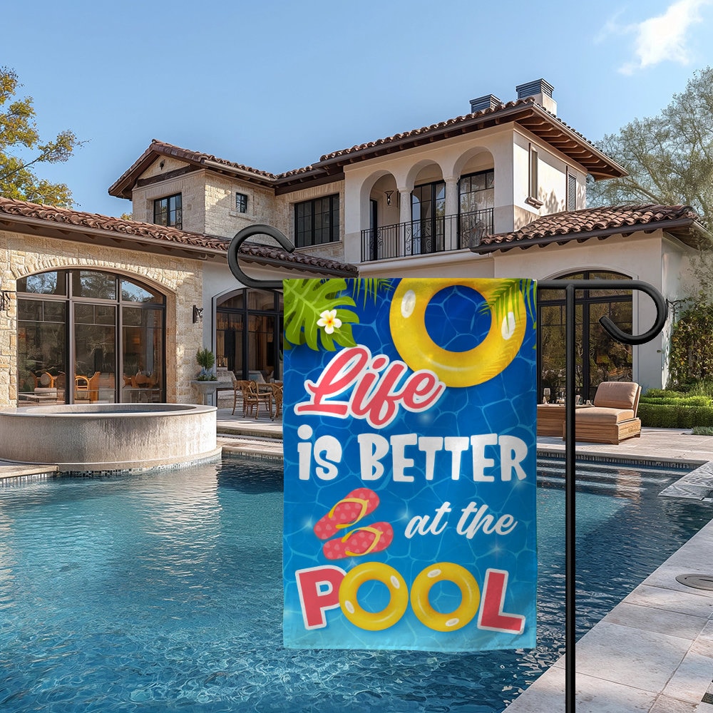 Personalized Swimming Pool Flag/summer Flag/life is Better at the Pool ...