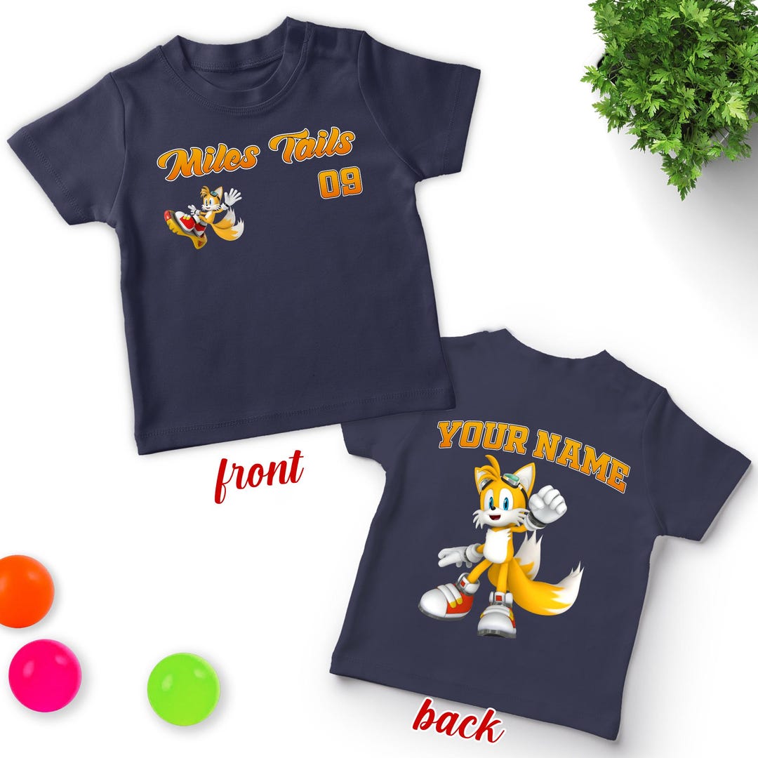 Personalize Sonic the Hedgehog Miles Tails Shirt, Custom Sonic Shirt ...