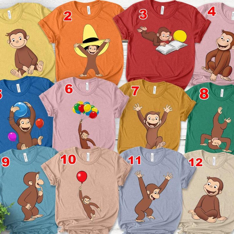 Curious George Shirt - Etsy