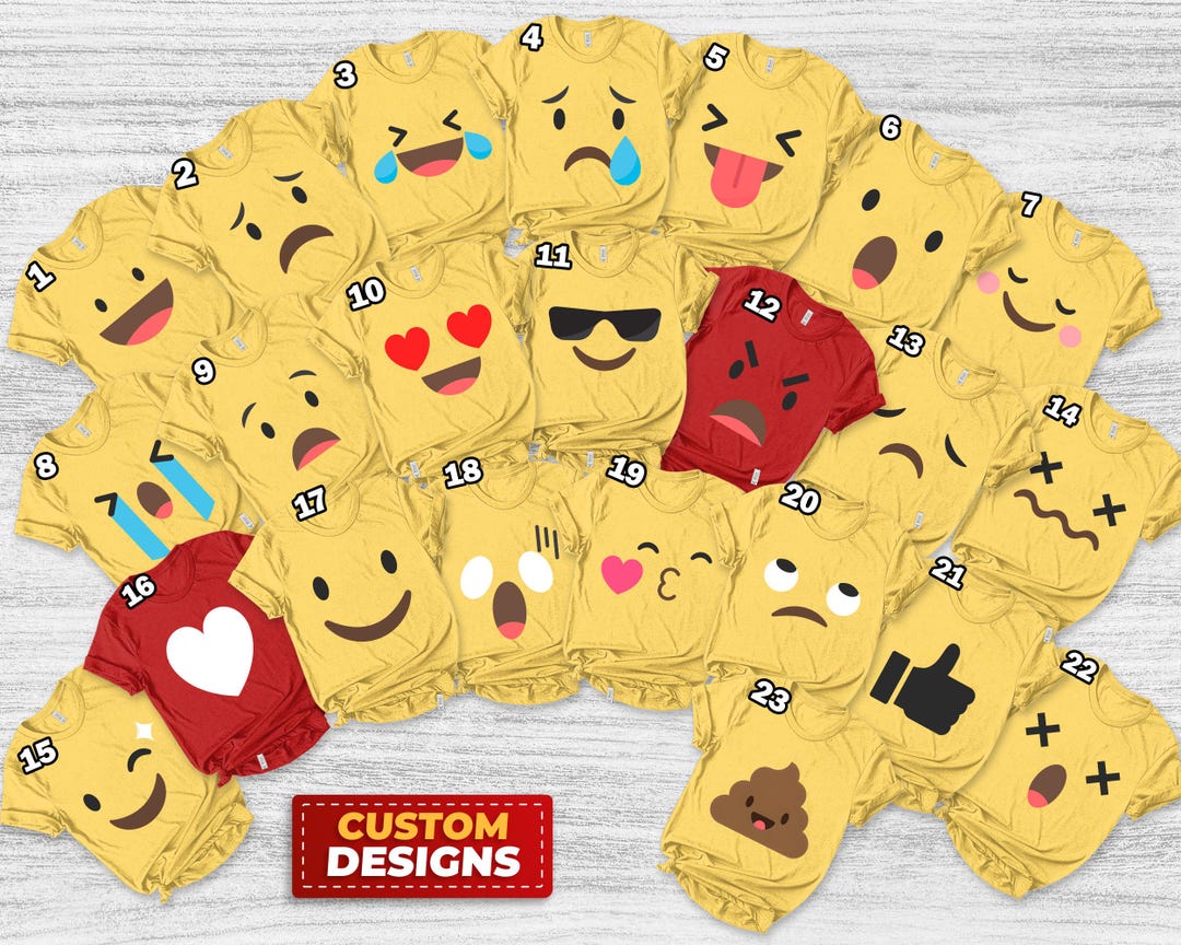 Emojis Matching Family Shirts/emojis Halloween Costume Shirt/emoji ...