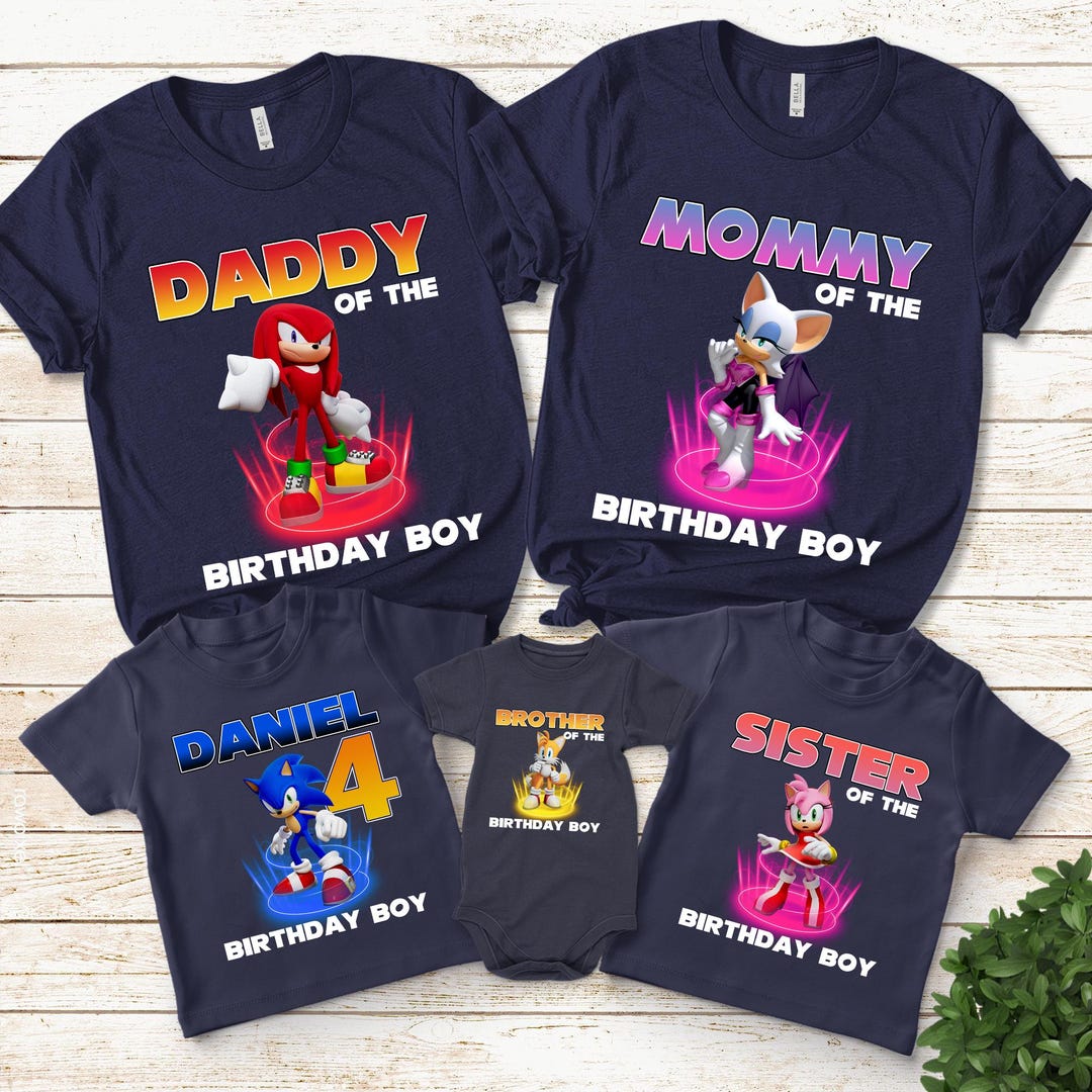 Custom Sonic Birthday Shirt, Sonic the Hedgehog Shirt, Sonic Shirt ...