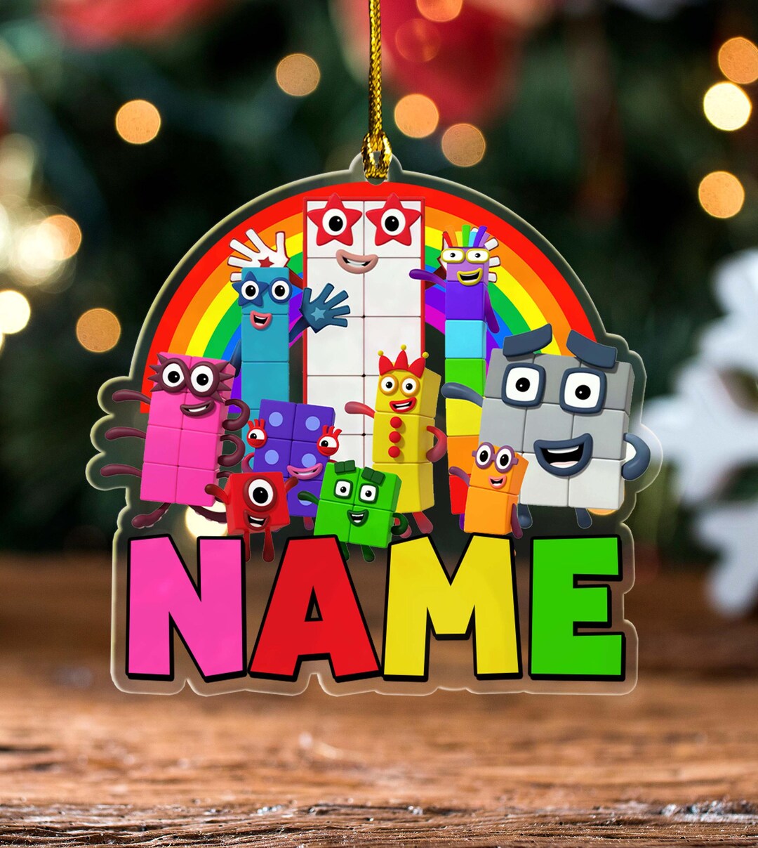 Personalized Numberblocks Cutout Ornament/numberblocks Christmas ...