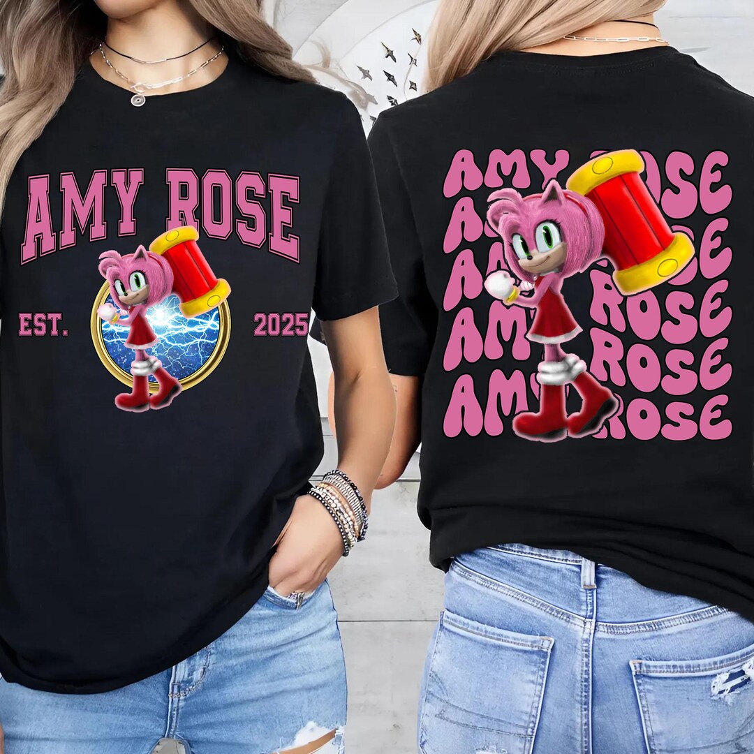 Personalized Sonic Amy Rose Birthday Shirt/sonic Amy Birthday Boy Shirt ...