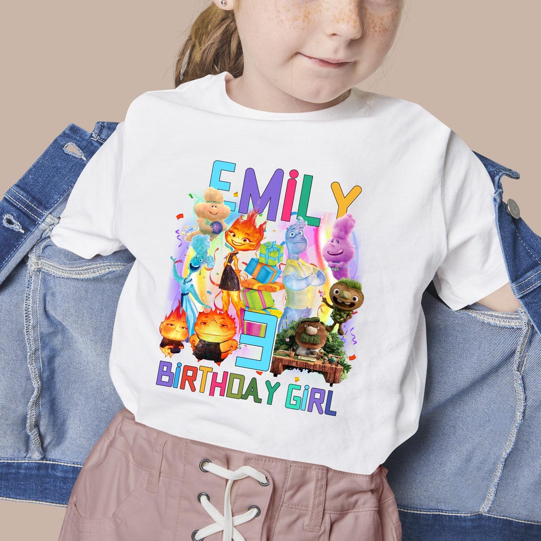 Disney Elemental Birthday Shirt/pixar 2024 Movie/elemental Movie/ember ...