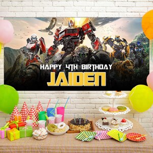 Transformers Birthday Banner, Transformers Personalized Birthday Banner ...