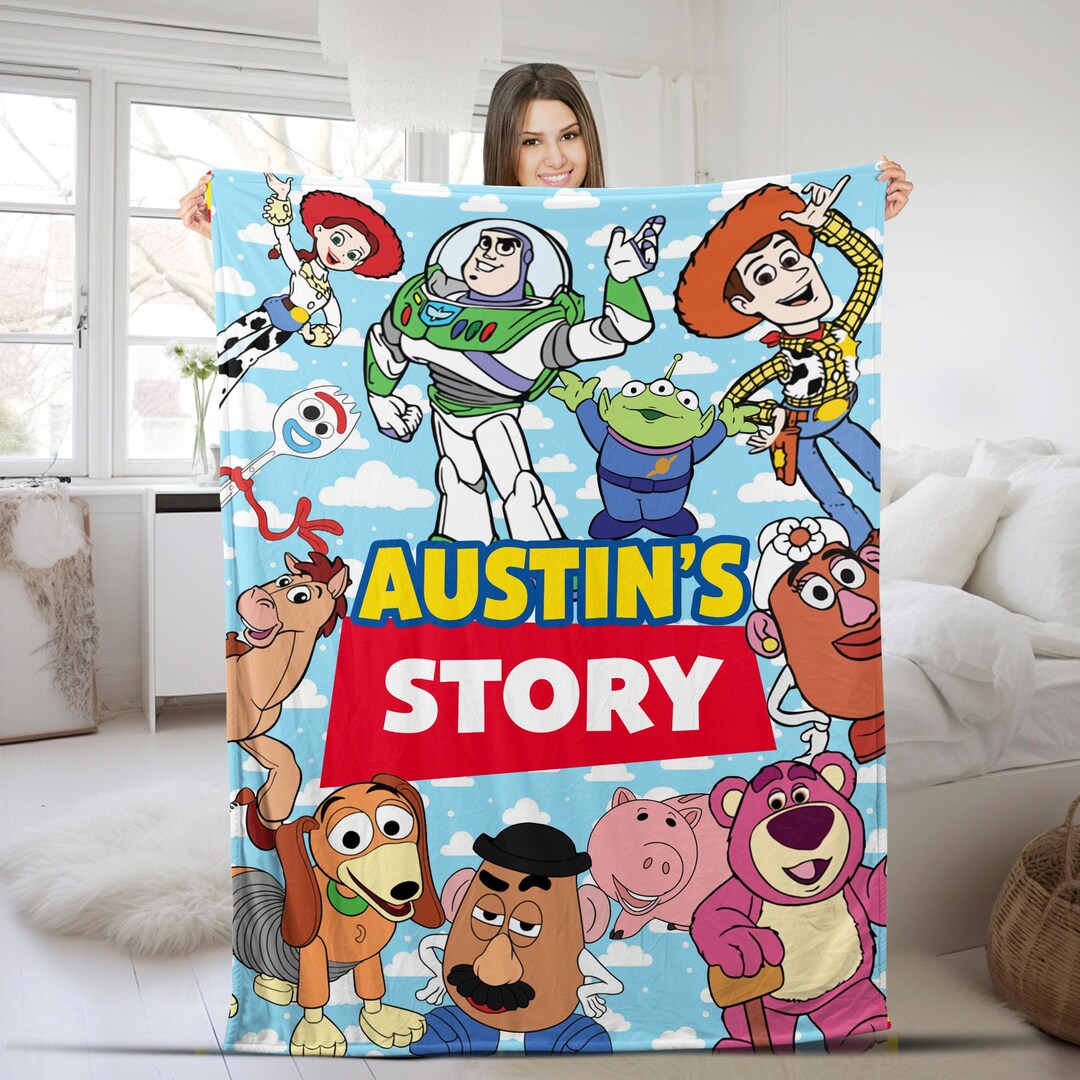 Personalized Disney Toy Story Blanket/custom Name Disney Blanket/woody ...