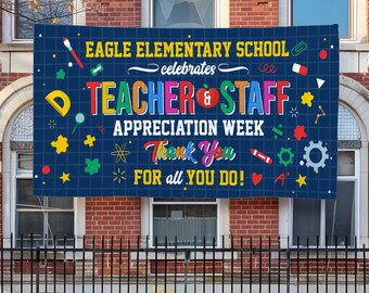 Personalized Teacher Appreciation Week Vinyl Banner We Love Our ...