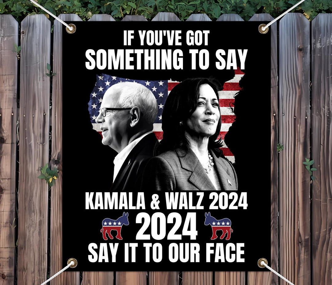 Kamala Harris Walz 2024 Banner, Kamala Banner, Political Banner, Harris ...