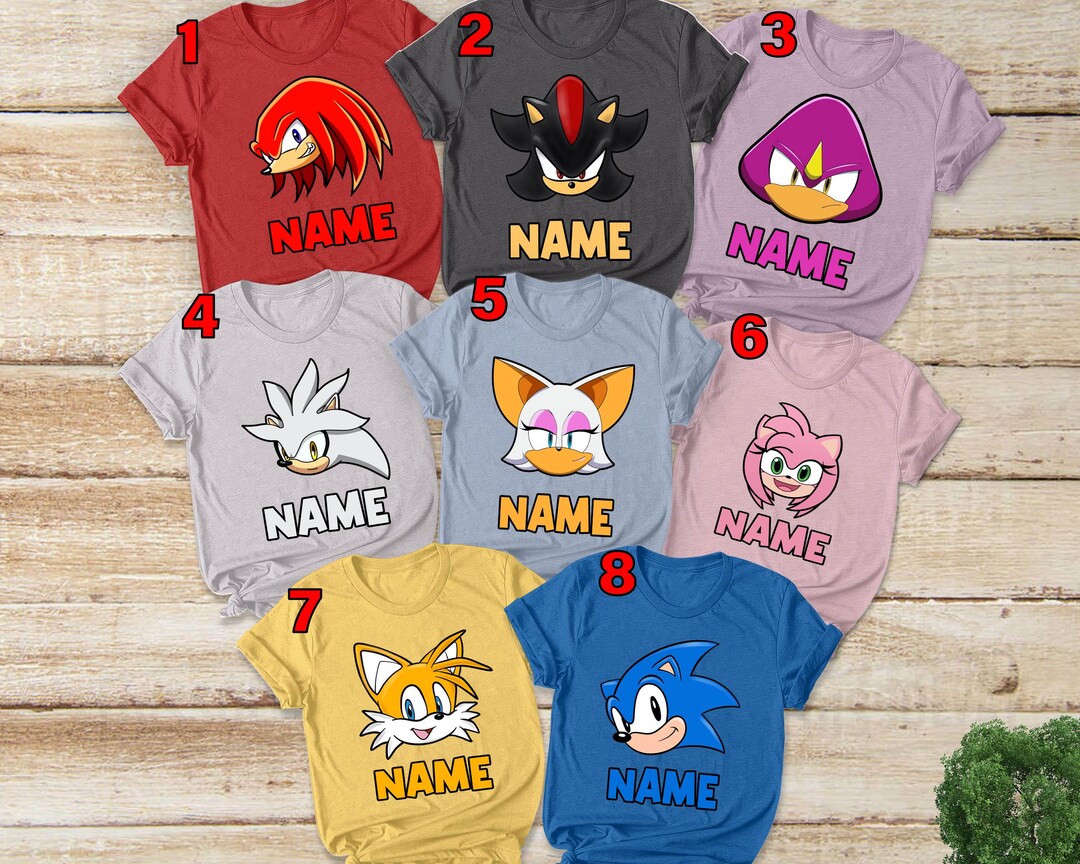 Sonic the Hedgehog Shirt/sonic Group Matching Shirt/sonic Family Party ...