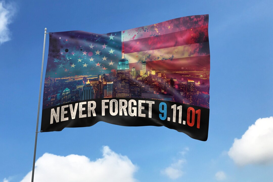 Never Forget 9-11 Flag, September 11 Flag, 9/11 Memorial Day Flag,twin ...
