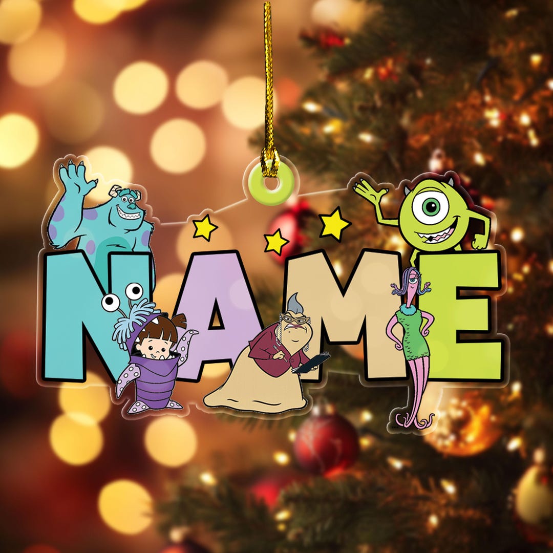 Custom Name Monsters Inc. Ornament,sully Boo Mike Character Ornament ...