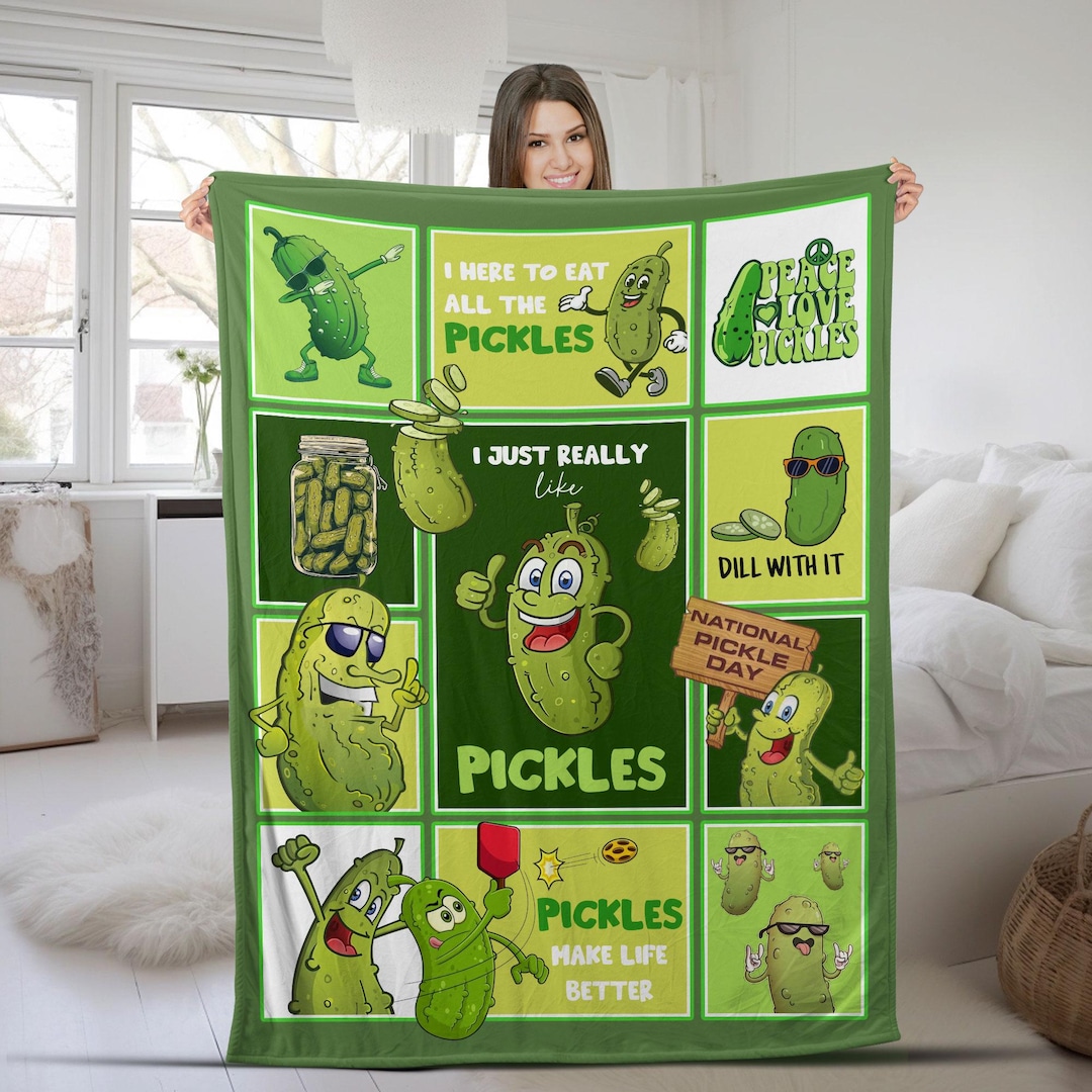 Christmas Pickles Blanket/pickles Christmas Throw Blanket/pickle Lover ...