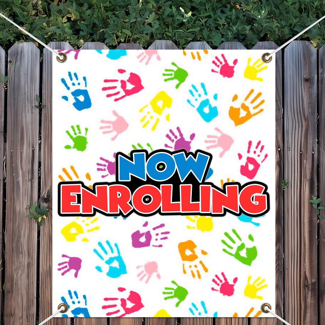 Now Enrolling Hands Banner, New Store Advertising Banner SKVM32 - Etsy