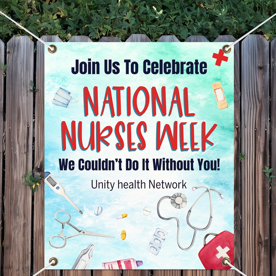 National Nurses Week Appreciation Banner/nurse Appreciation Day Sign ...