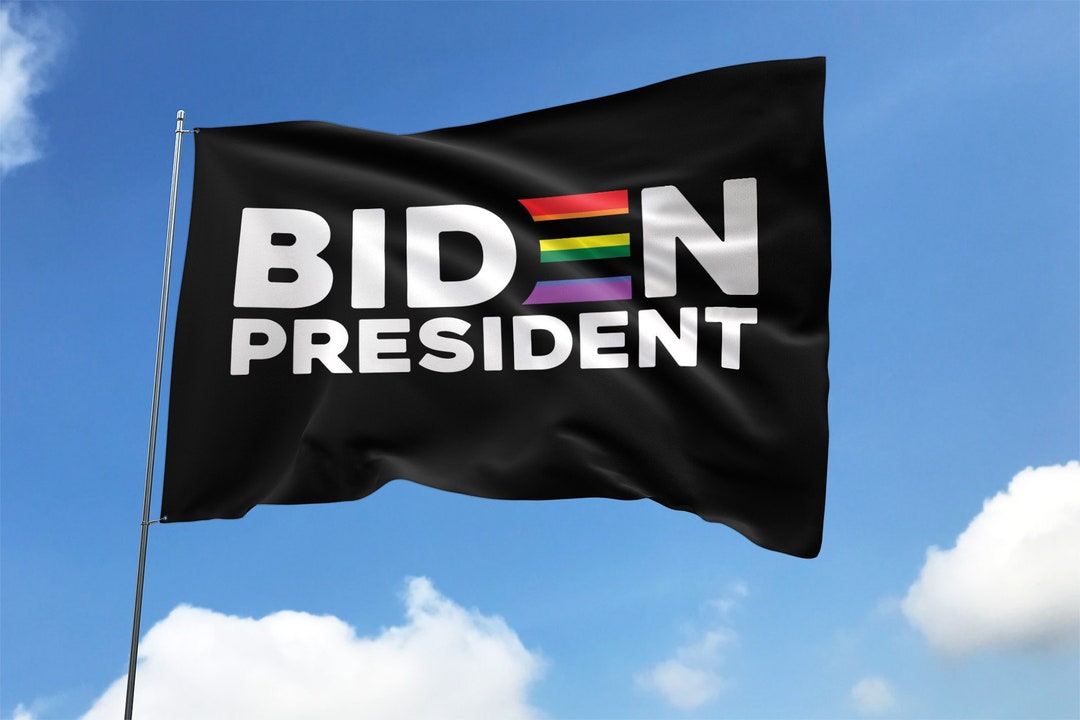 Joe Biden House Flag, Kamala Harris 2024 Democrat LGBTQ Rainbow Gay ...