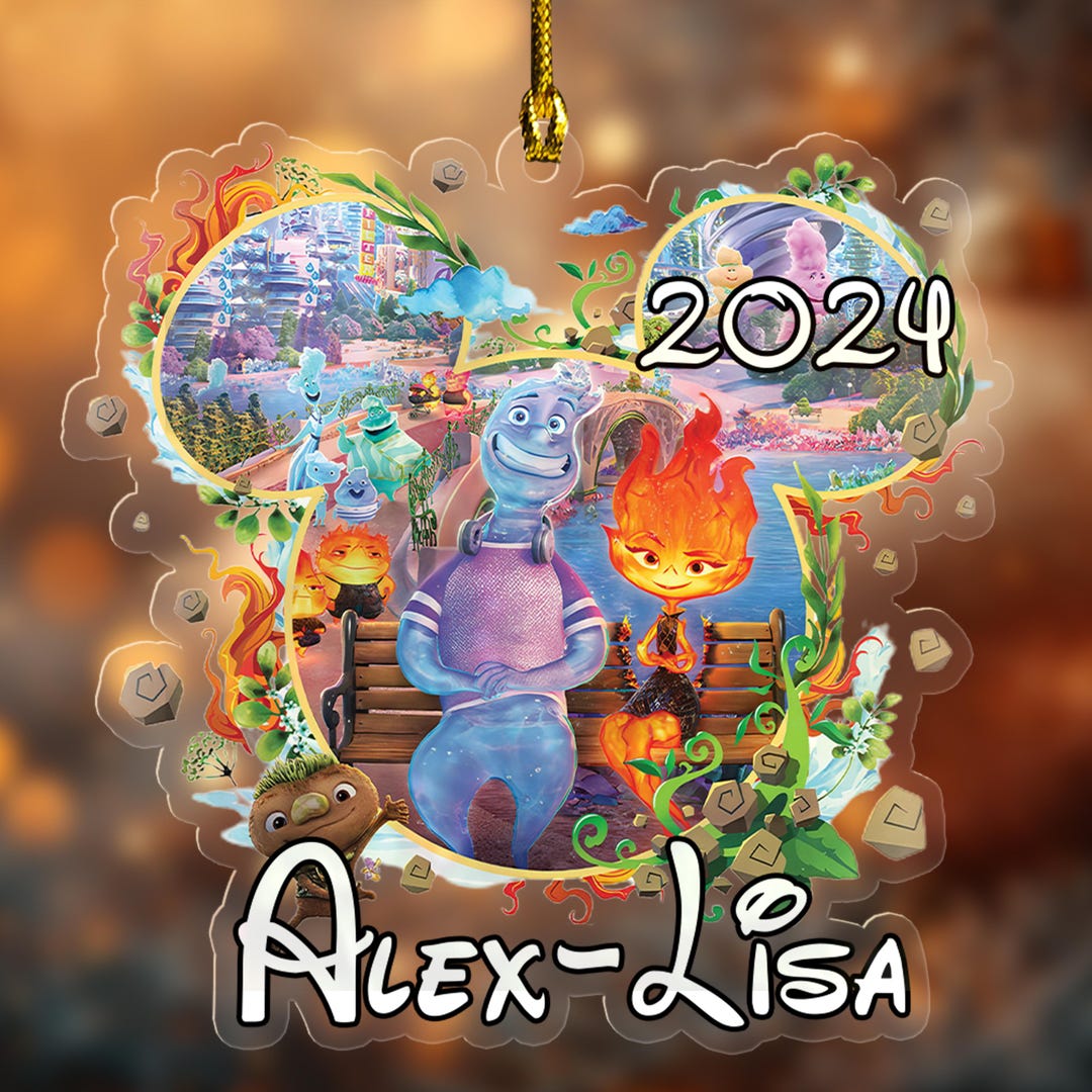 Ember and Wade Ornament/disney Elemental Ornament/disney Elemental ...