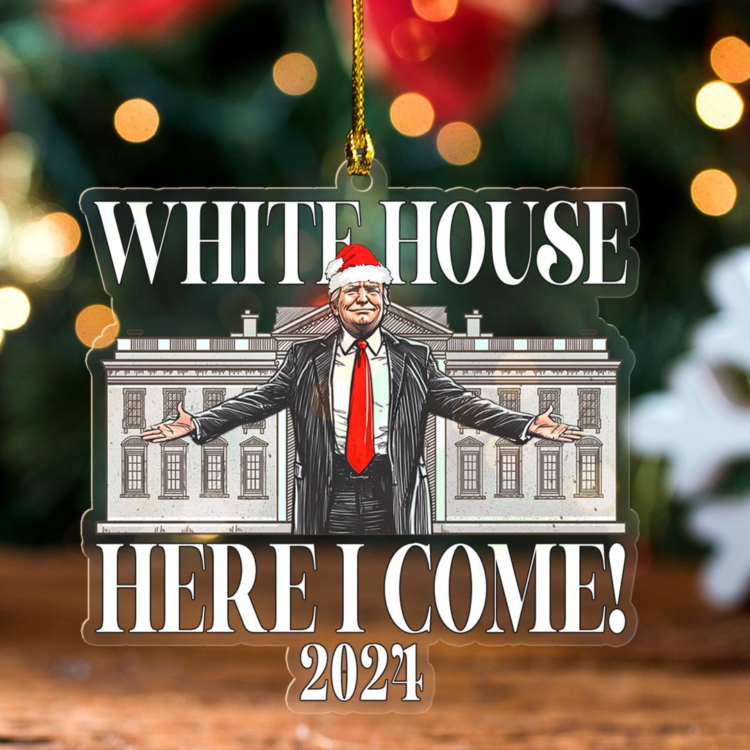 Funny Christmas Trump Ornament, Conservative Voter Gift, Holiday ...