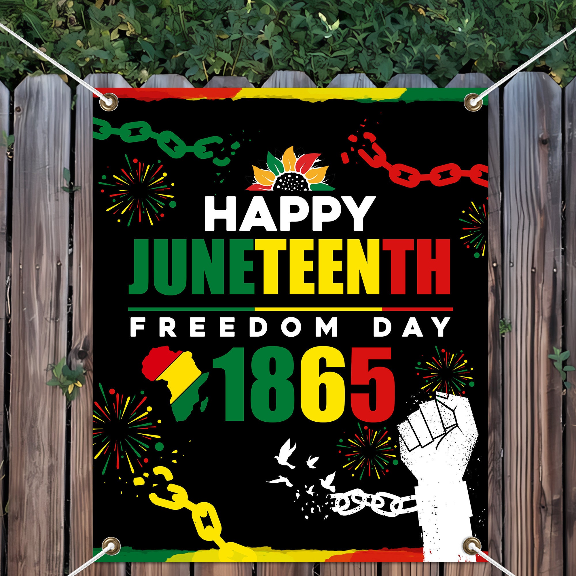 Juneteenth Backdrop, Juneteenth Backdrop African American Party ...