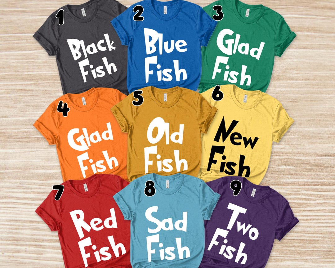 Un poisson, deux poissons, Chemise poisson bleu poisson rouge, T-shirts ...