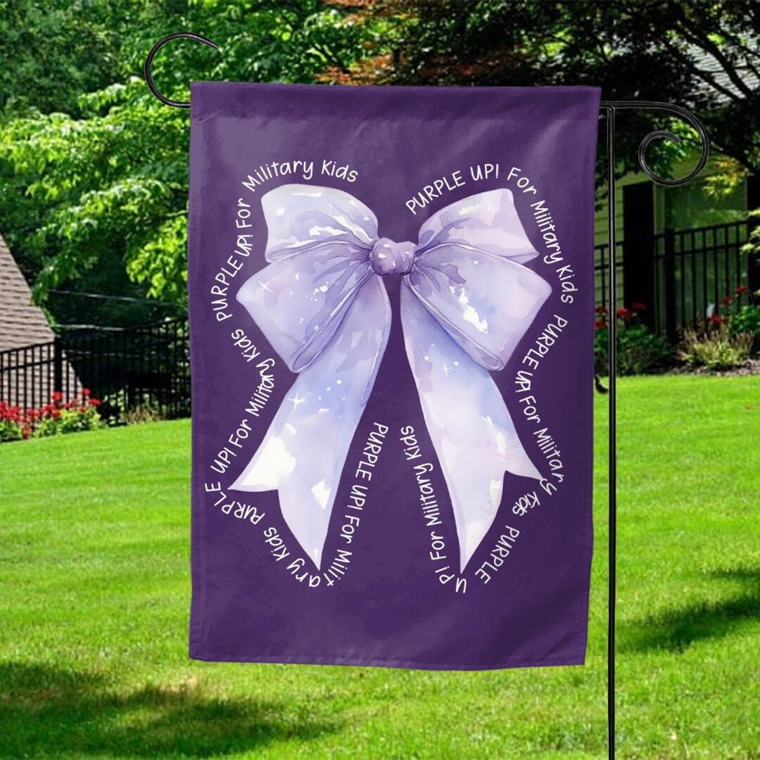 Purple up Military Child Garden Flag,purple up Garden Flag,purple up ...