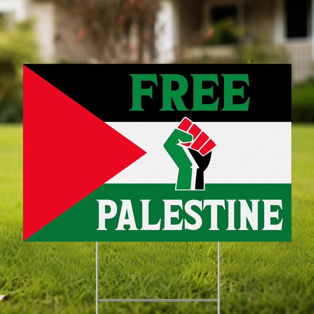 Free Palestine Yard Sign/ceasefire Now Lawn Sign/we Believe Peace Sign ...