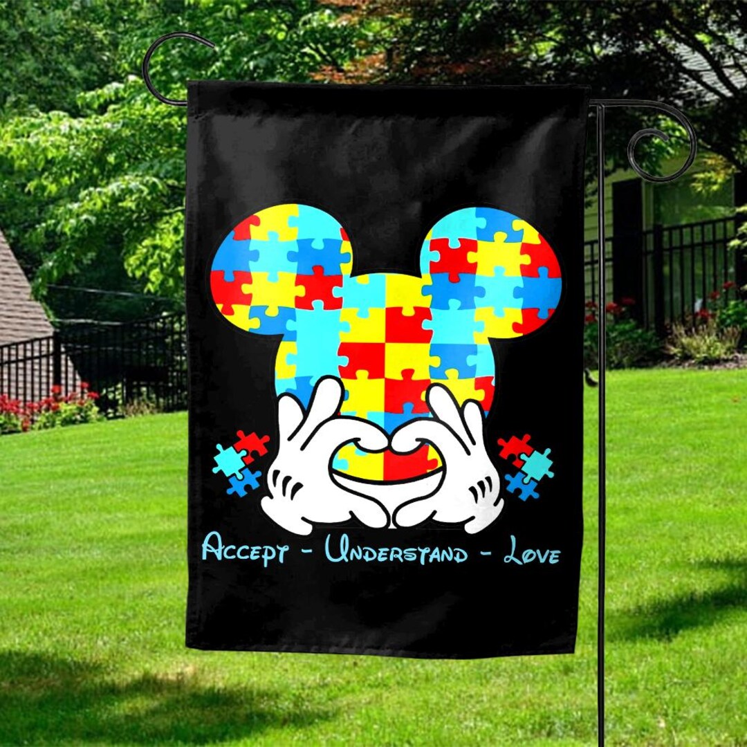 Disney Autism Awareness/autism Awareness Yard House Flag/autism Garden ...