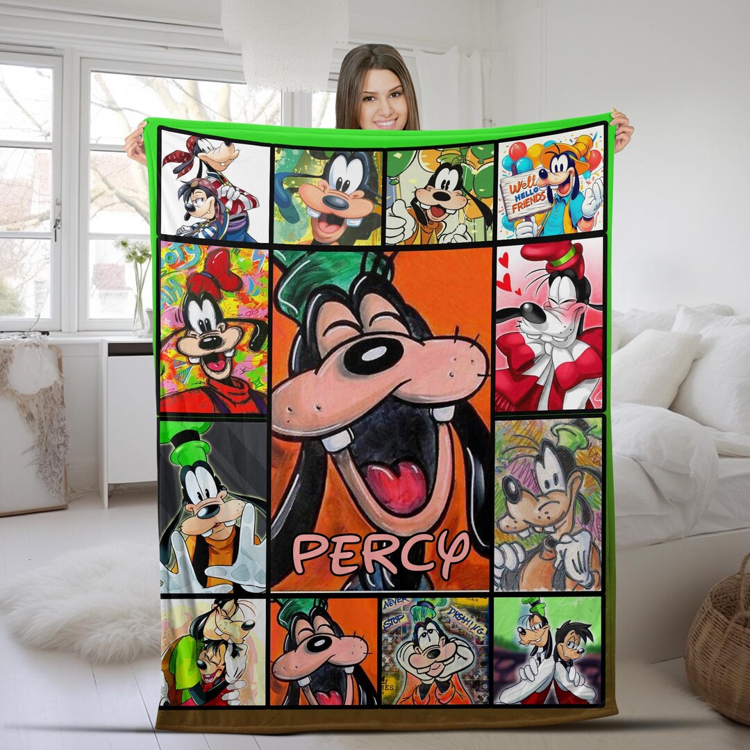 Personalized Watercolor Disney Goofy Movie Blanket/custom Name ...