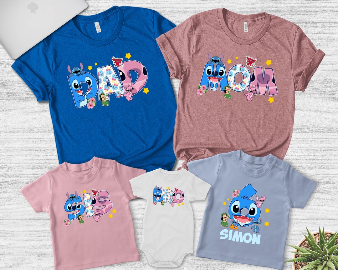 Lilo and Stitch Birthday Shirt, Sitch Angel Birthday Shirt, Stitch ...