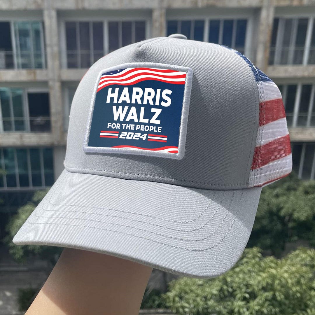 Kamala Harris Tim Walz President VP 2024 US Election Trucker Hat, Vote ...