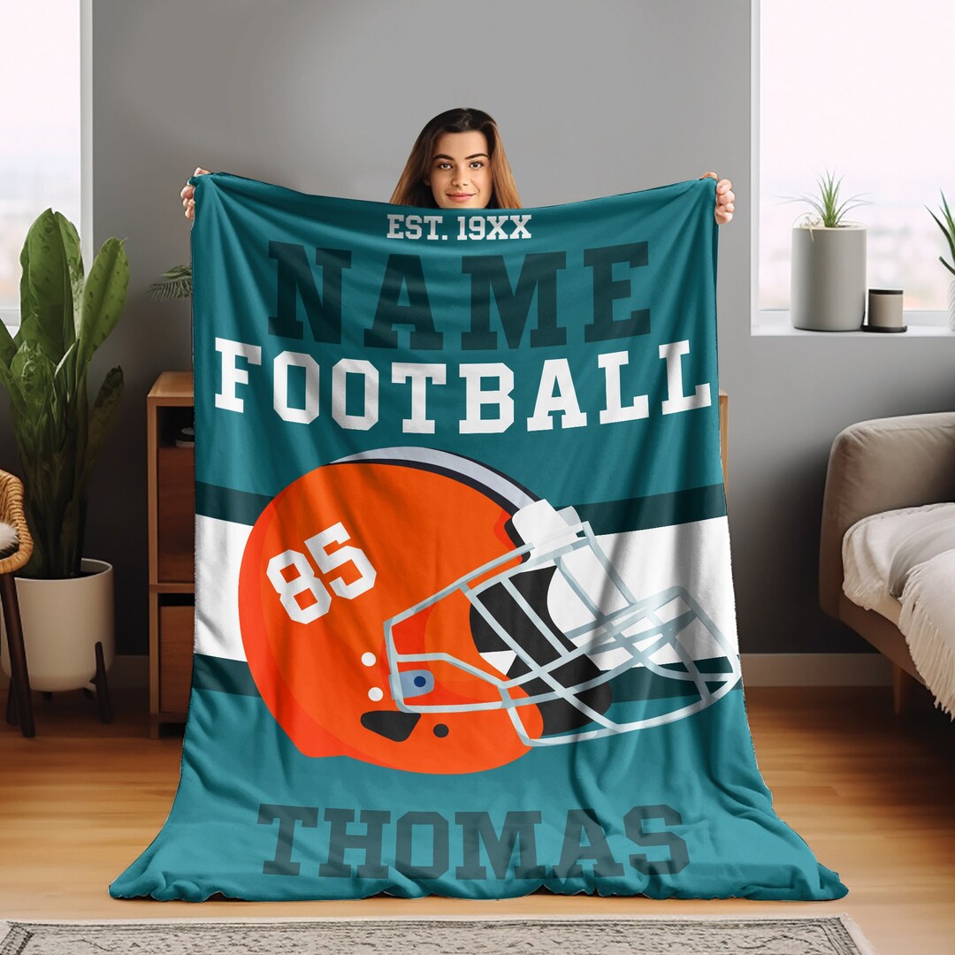 Personalized American Football Blanket/custom Football Blanket/football ...
