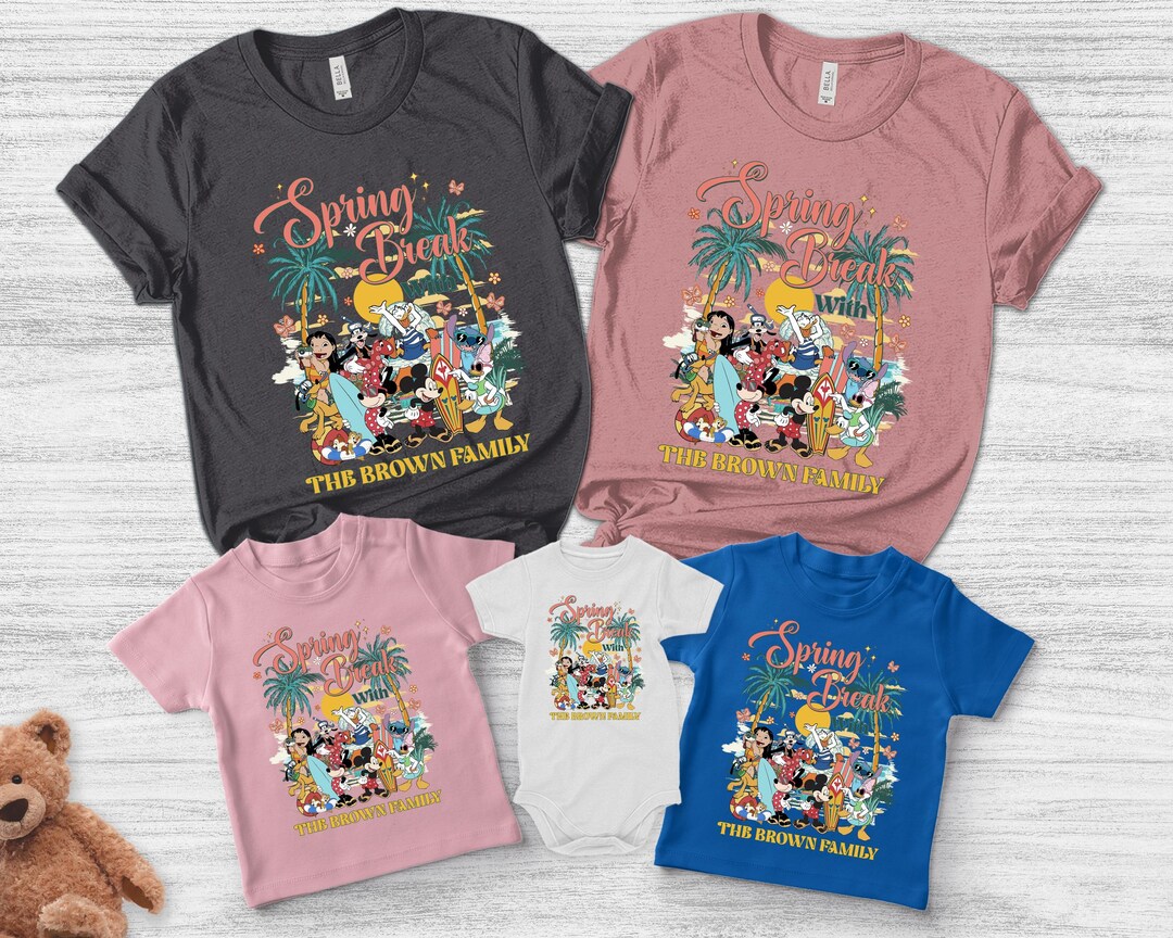 Vintage Disney Spring Break 2025 Shirt/retro Mickey and Friends Spring ...